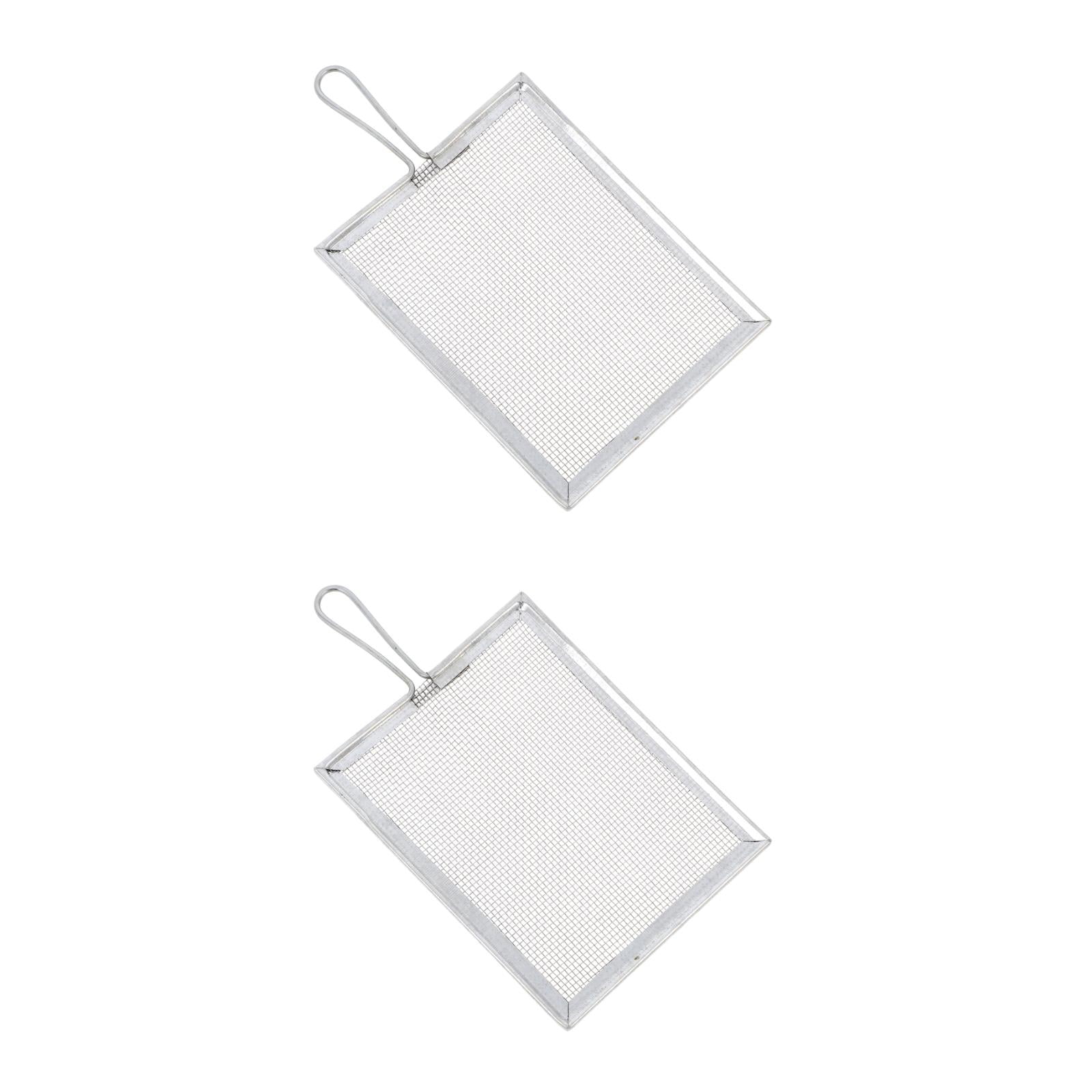 Hemoton 2pcs Stainless Steel Glaze Sieve Strainer For Paint Fine Mesh ...