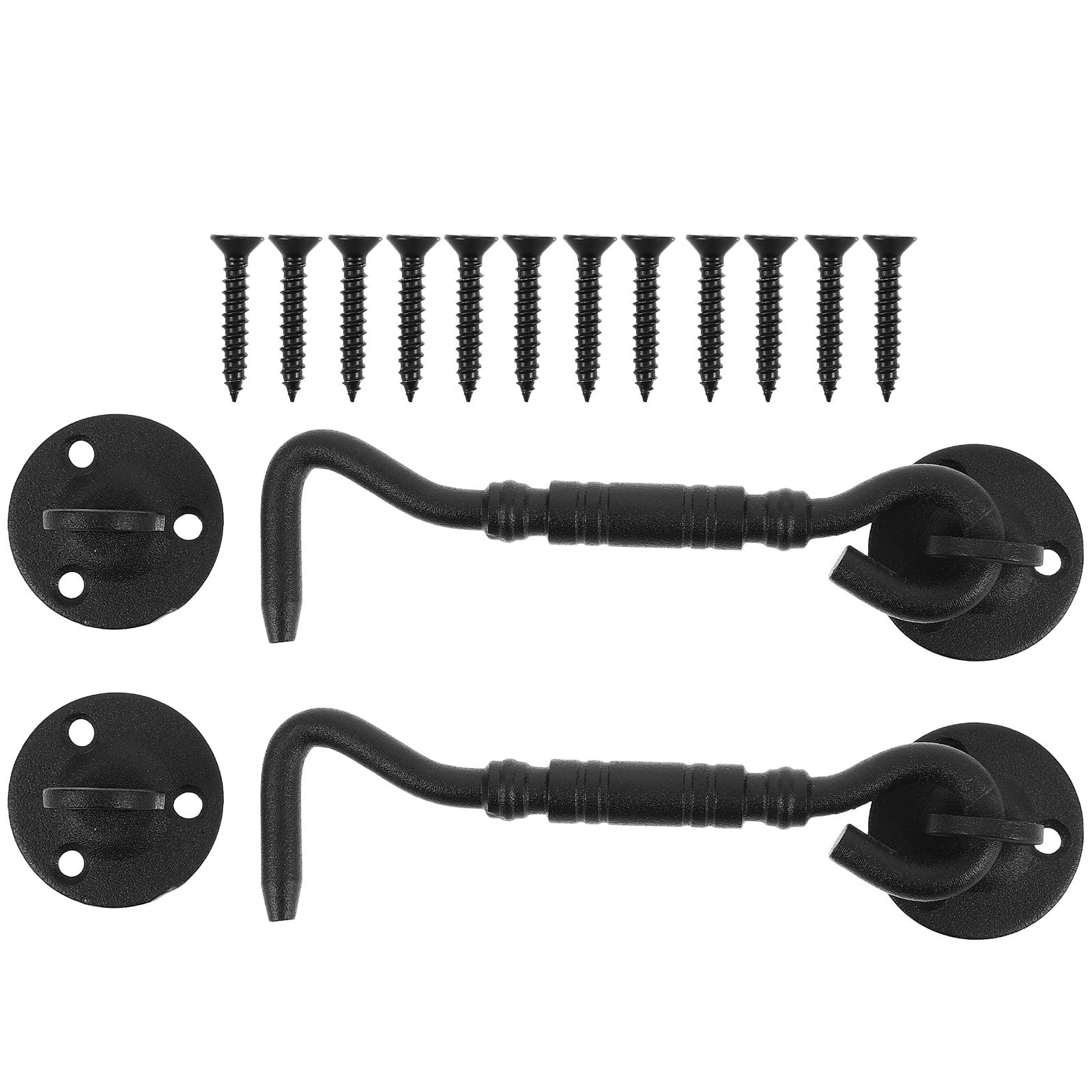 Hemoton 2-Pack Stainless Steel Hook Locks for Barn Doors, Cabin Hooks ...