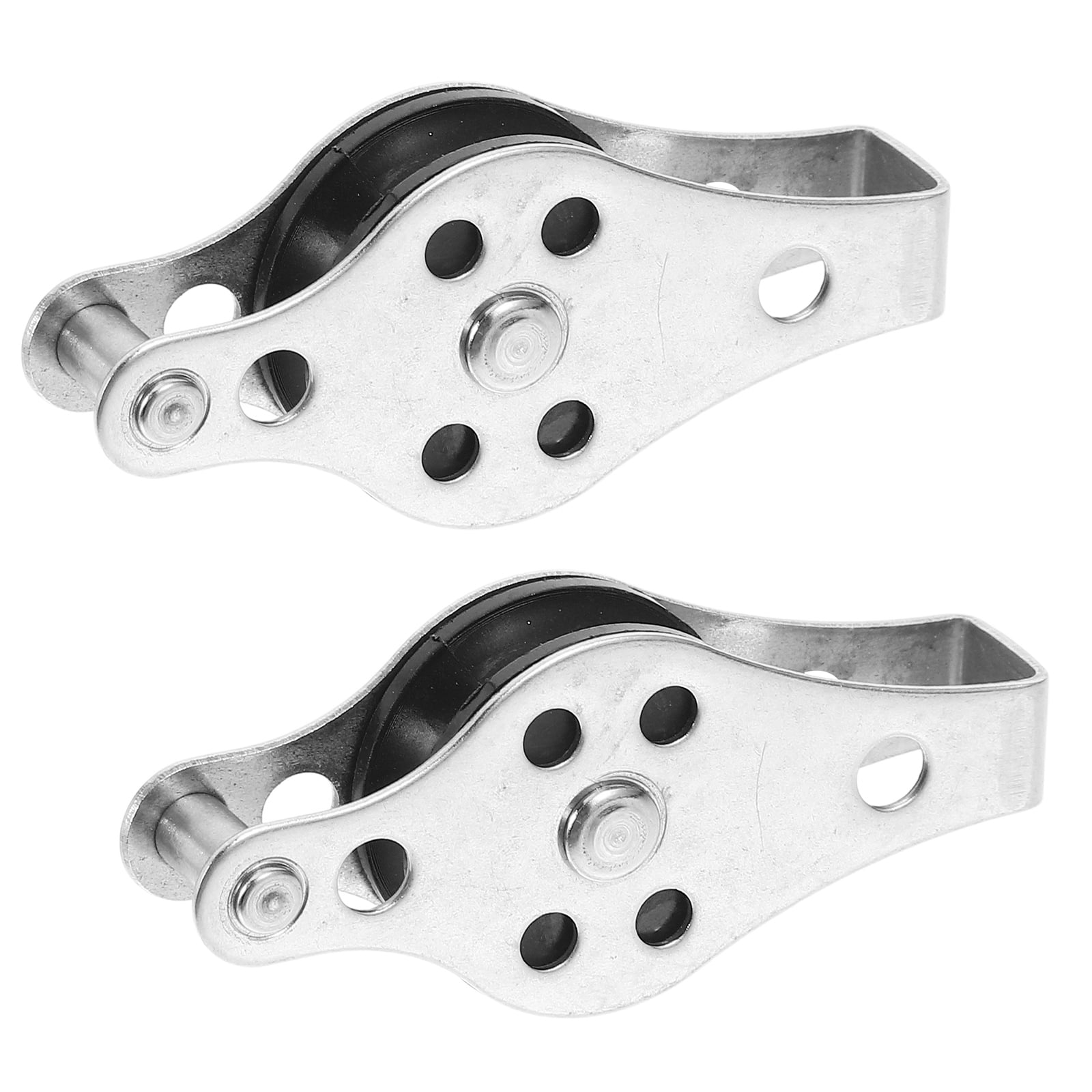 Hemoton 2-Pack Stainless Steel Pulleys for Sailboats, Yachts, Kayak Oar ...