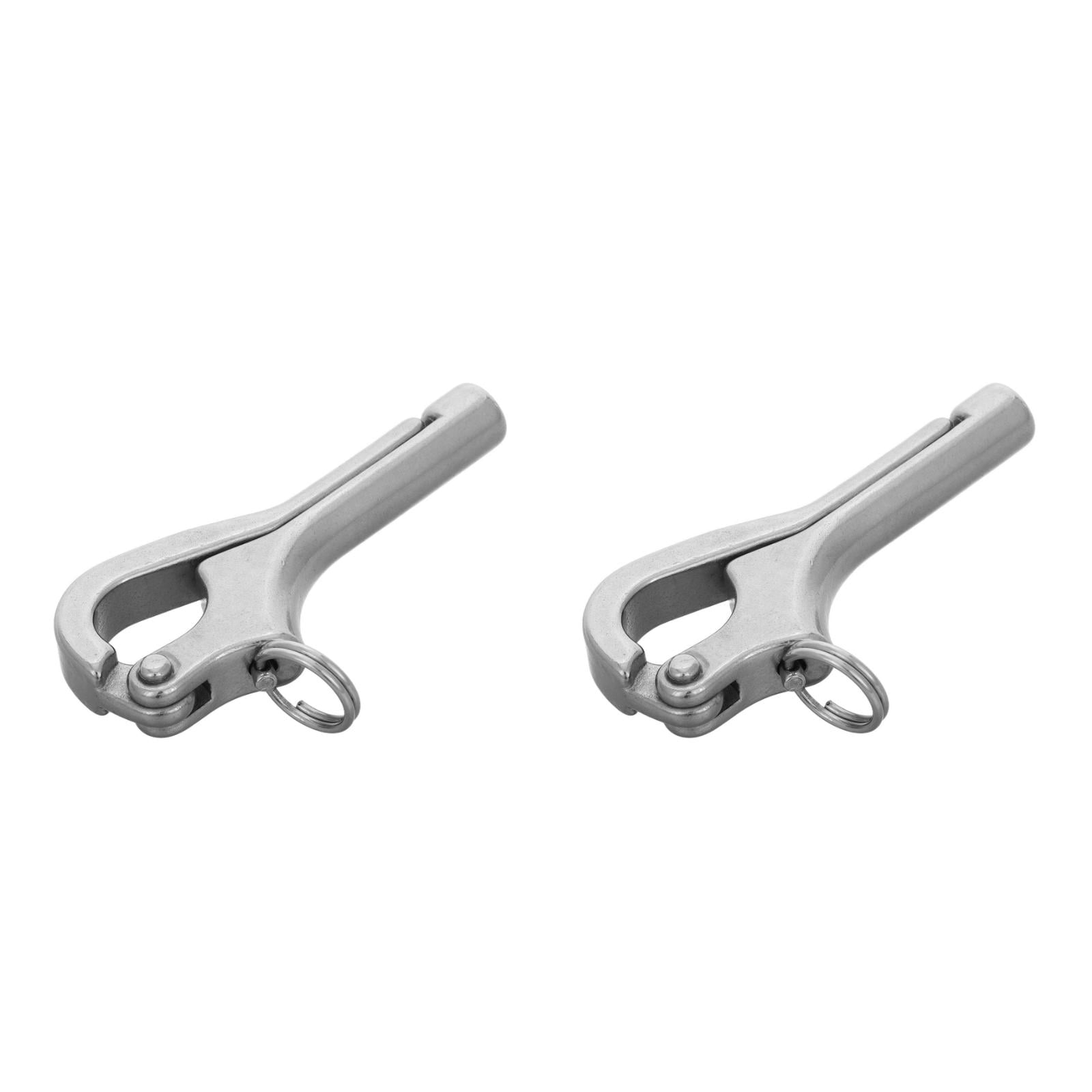Hemoton 2-Pack Stainless Steel Quick Release Hooks 6mm Marine Grade ...