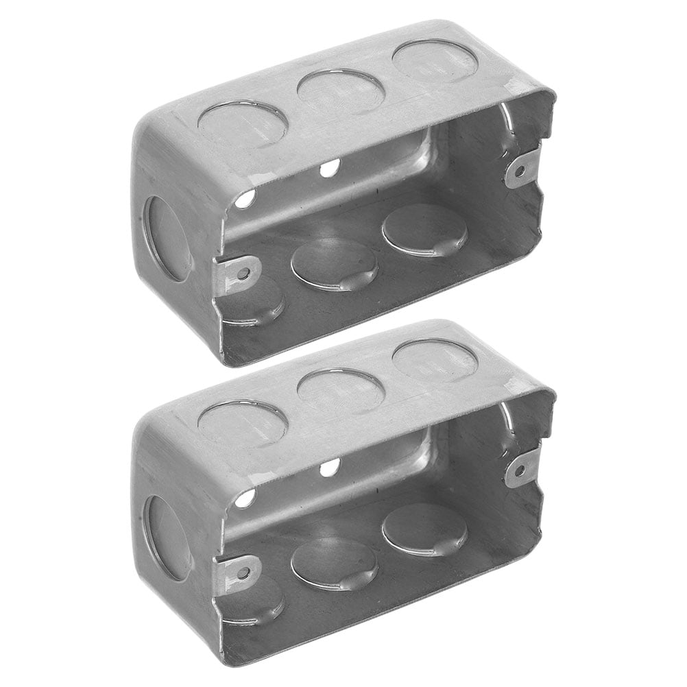 Hemoton 2pcs Surface Mounted Metal Electrical Box For Switches And ...