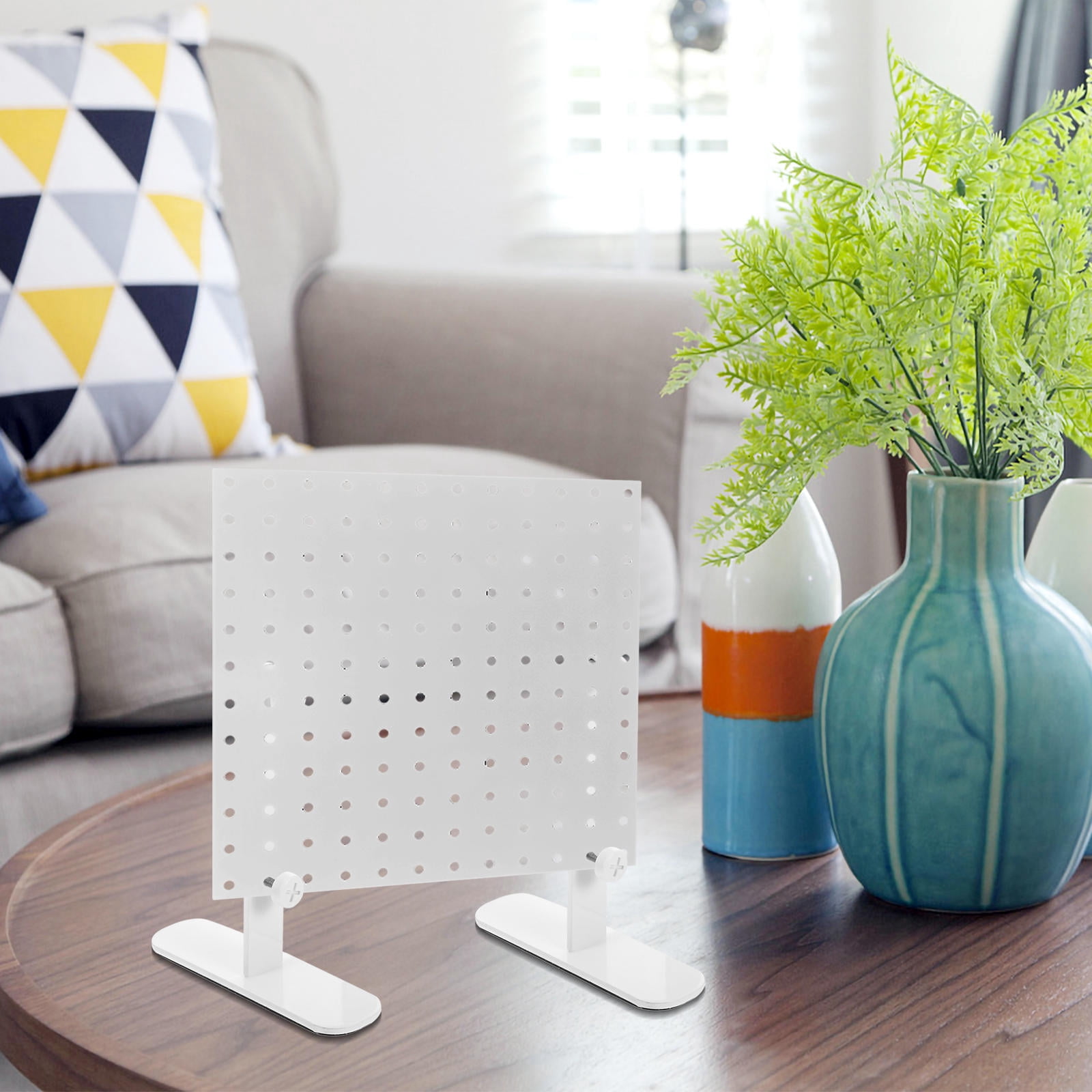 Hemoton 2pcs T Shaped Metal Pegboard Desk Bracket for Tabletop Display ...