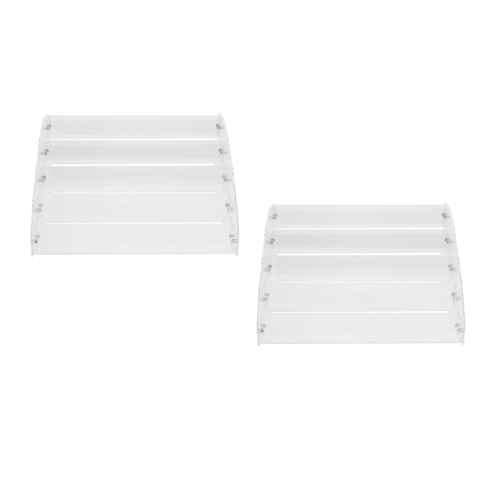 Hemoton 2pcs Transparent Acrylic Pamphlet Display Stand with Five-Tier ...