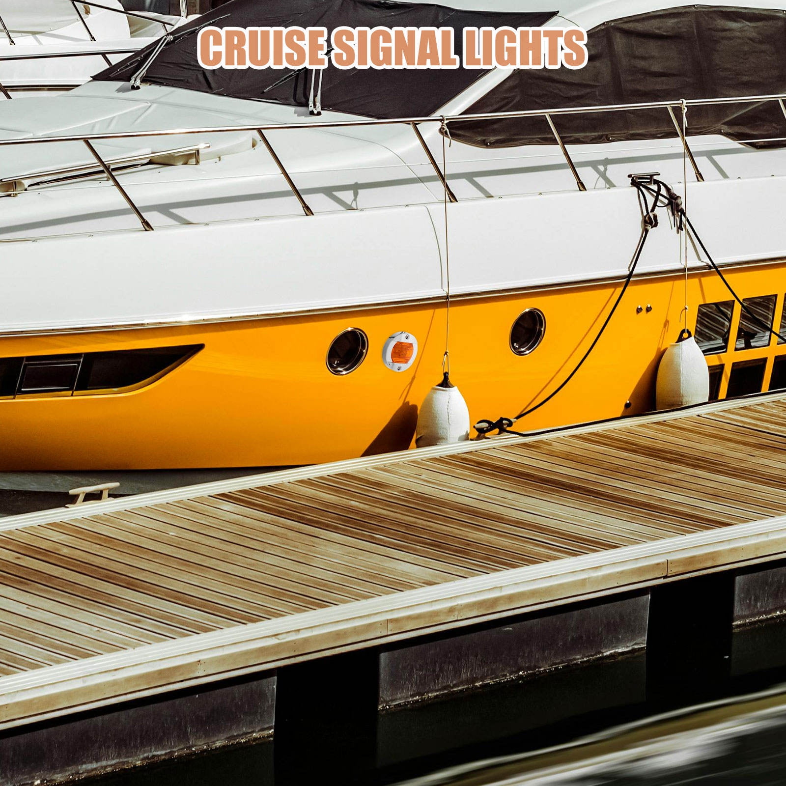 Hemoton 2pcs Truck Side Lights Led Round Trailer Signal Lights Driving ...