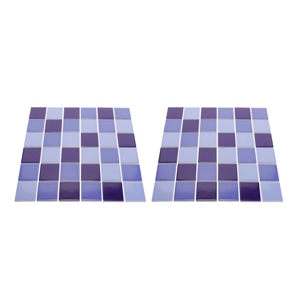 RENACLIPY Ceramic Bath Tiles Blue 2Pcs For Fish Pond Decoration And ...