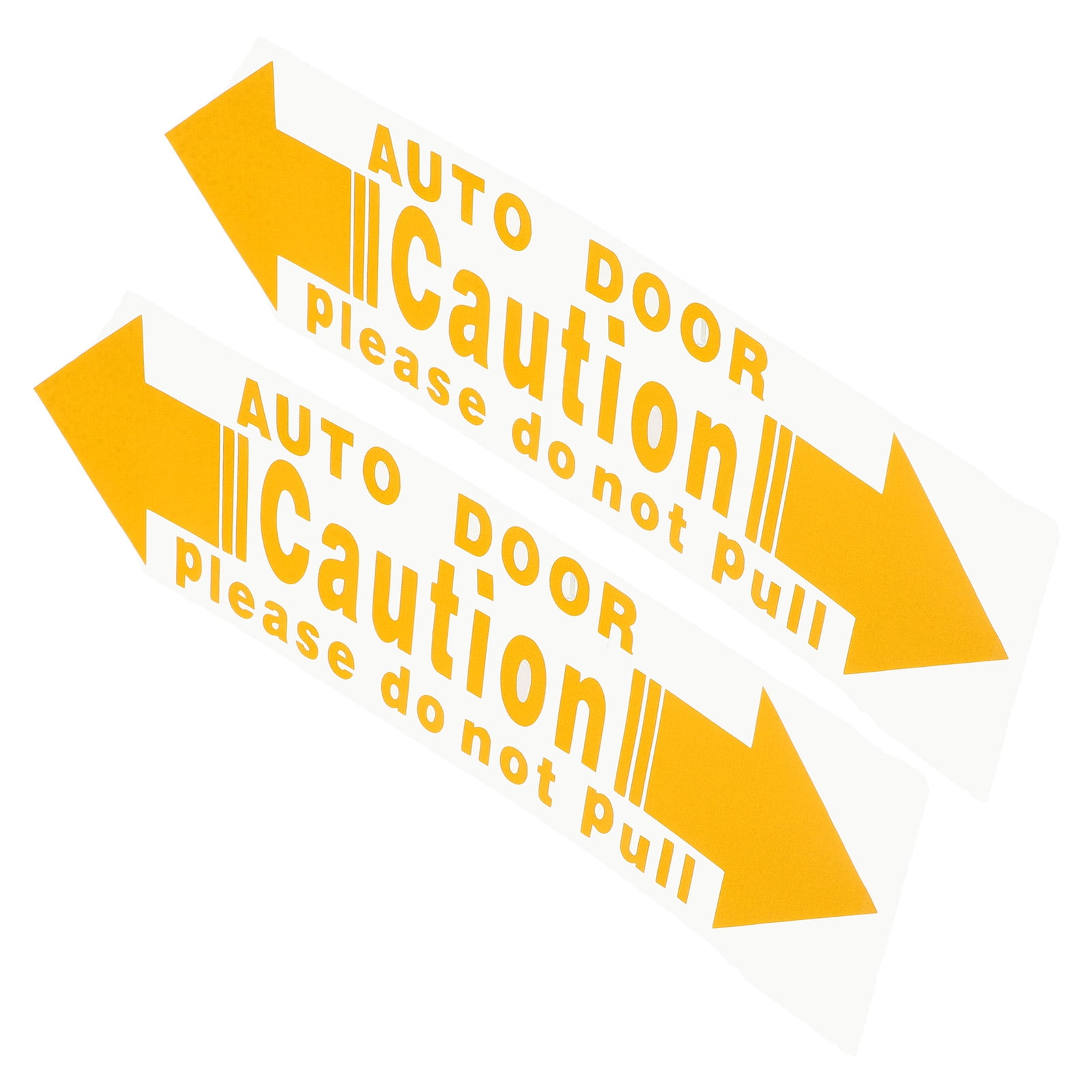 Set of 2 Yellow PVC Automatic Door Stickers for Cars to Improve Vehicle ...