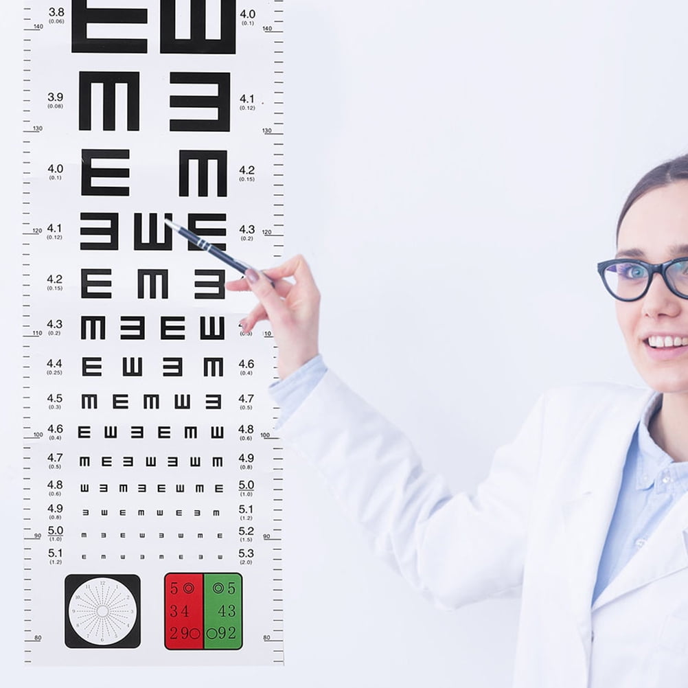 Hemoton 2pcs Visual Testing Charts Visual Test Wall Chart Eye Chart ...