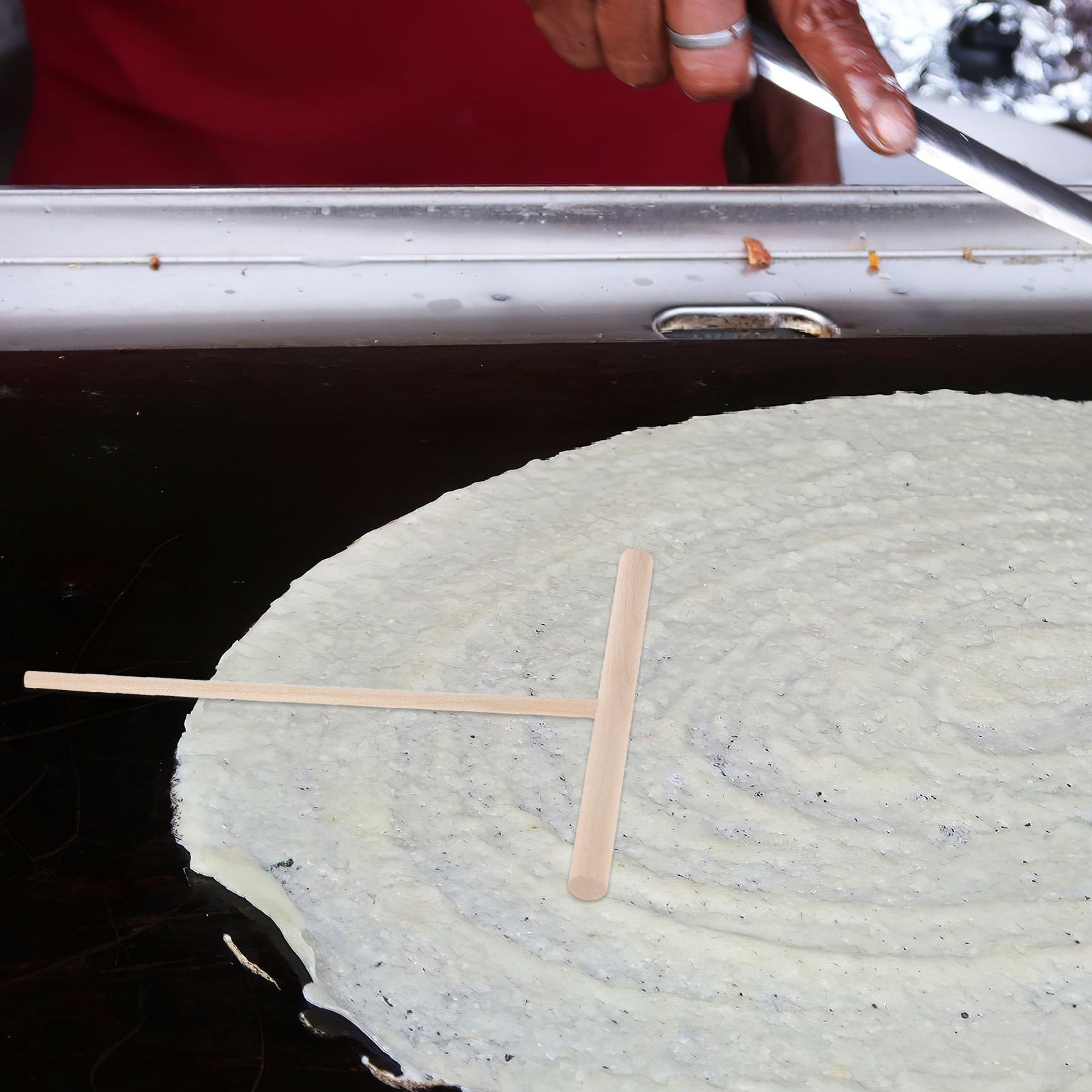 Hemoton 2pcs Wooden Crepe Scraper Tools Kitchen Utensils T Shaped ...