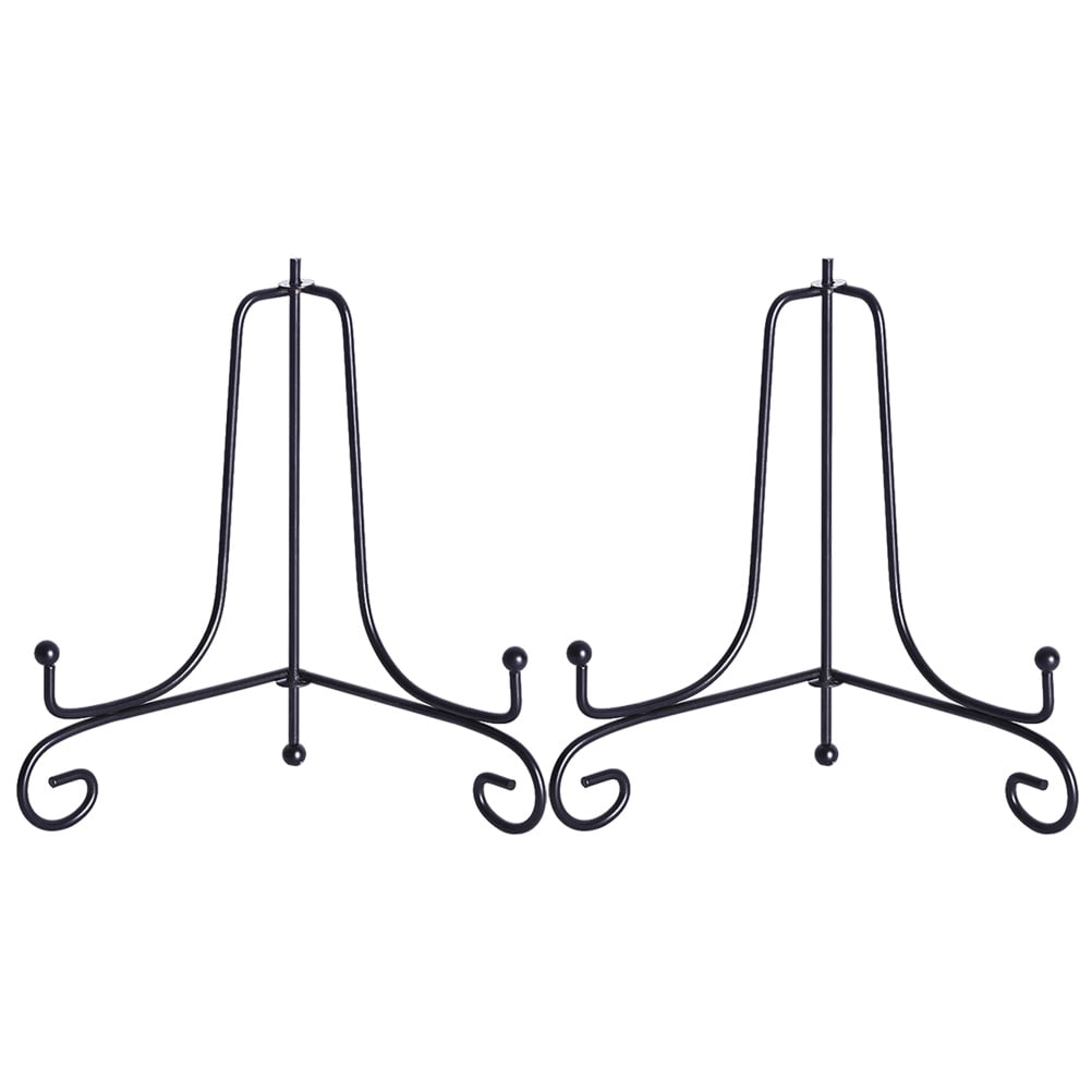 Hemoton 2pcs Wrought Iron Plate Display Stand Desktop Photo Holder ...