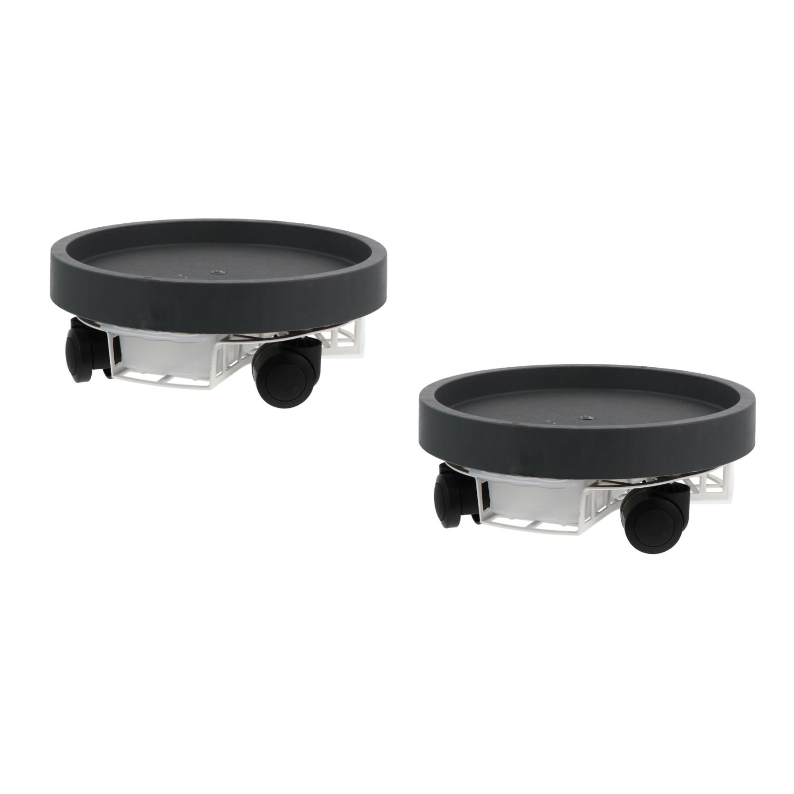 Hemoton 2pcs with Wheels and Drawer Wheeled Planter Saucer Tray Potted ...