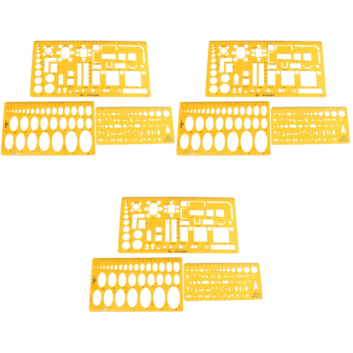 Hemoton 3 Pack Architecture Templates Ruler Building Drawing House Plan ...