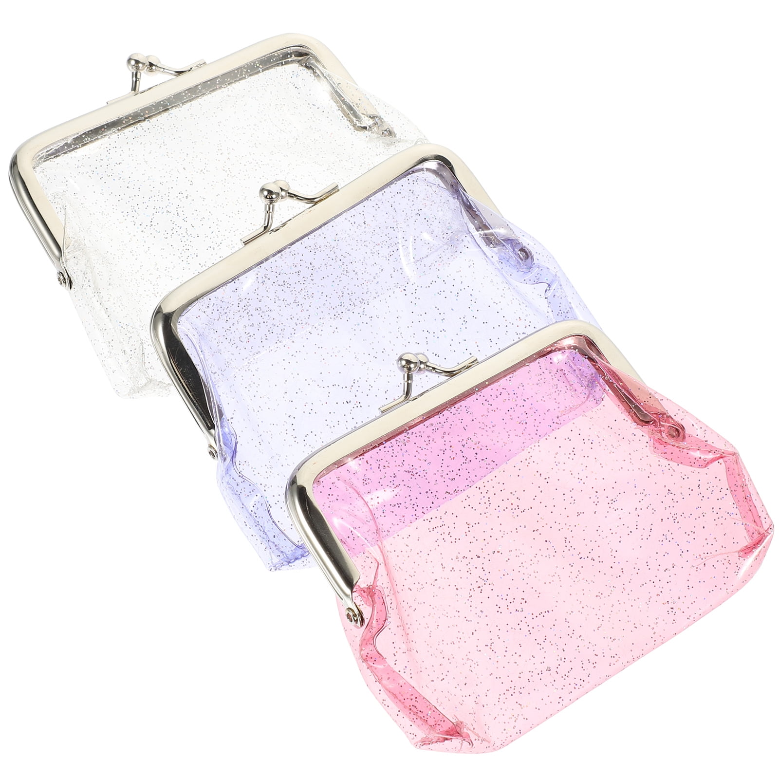 RENACLIPY Clear PVC Wallet with Clasp Design for Women Office Use, 3 ...