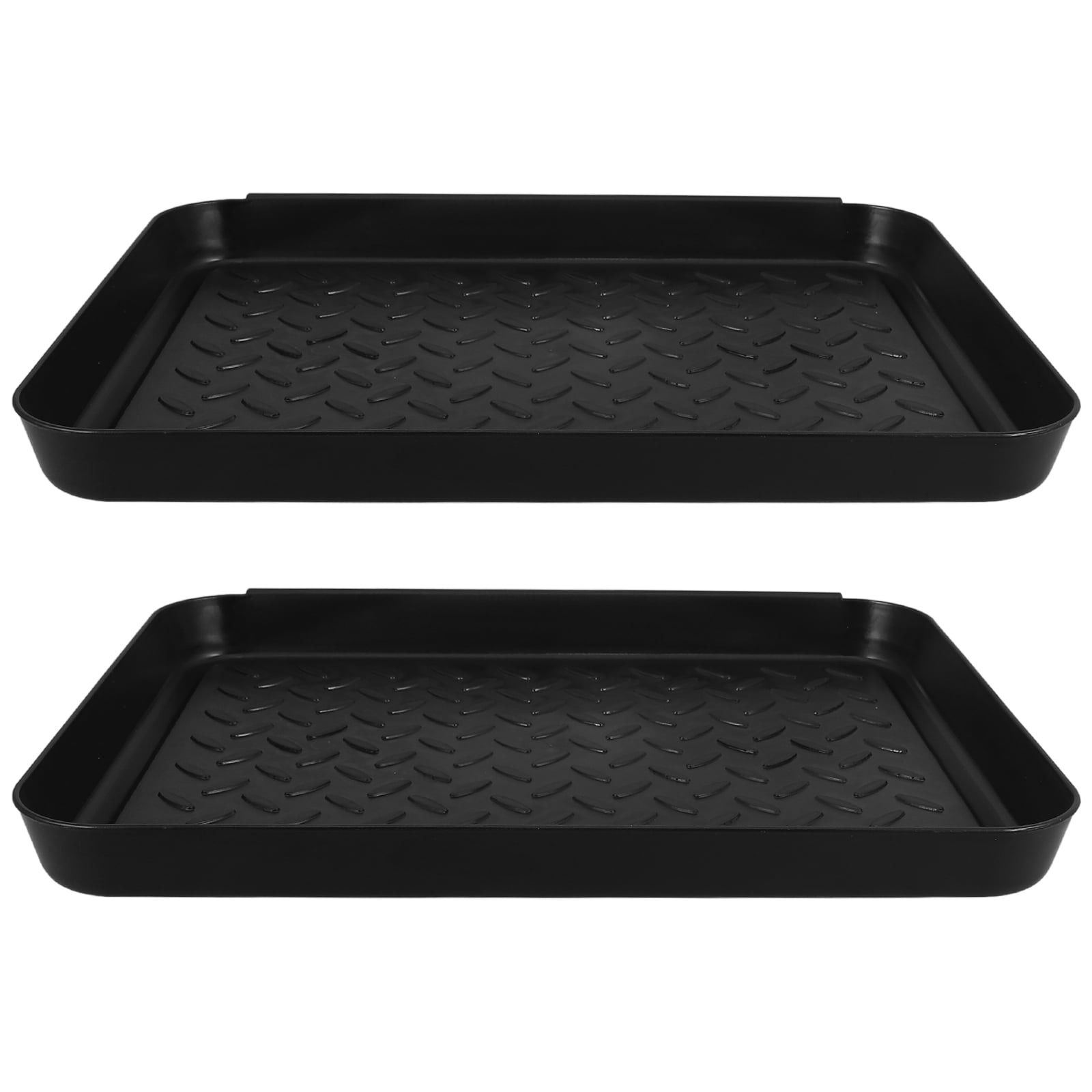 Hemoton 3 Pcs Low Profile Thin Drip Tray Boot Trays for Entryway Black ...