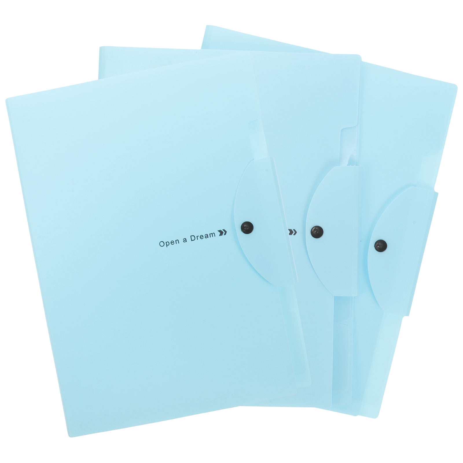 Hemoton 3 Pcs Office Holder File Folder Adhesive Products Three Blue ...
