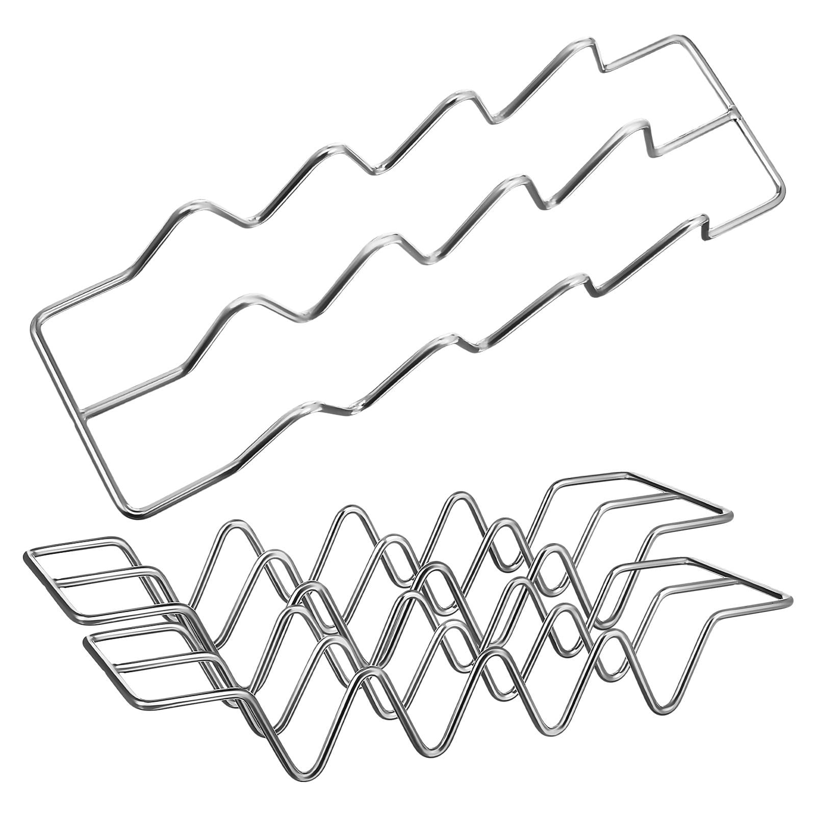 Hemoton 3 Pcs Taco Holder Stand Stainless Steel Taco Baking Tray Taco ...