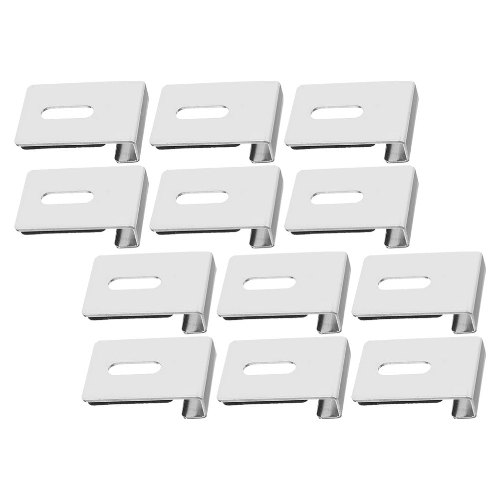 Hemoton 3 Set Heavy Duty Stainless Steel Mirror Clips Wall Mounting ...