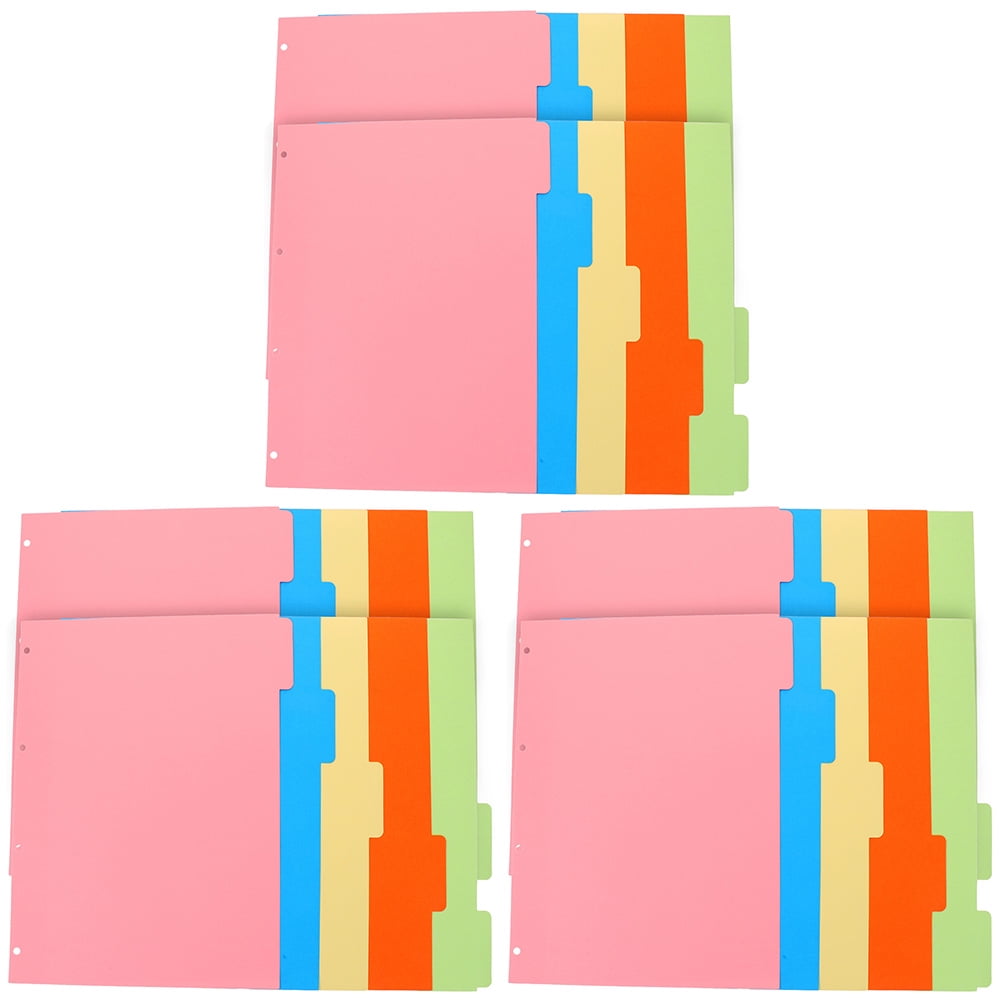 Hemoton 3 Sets Book Binder Dividers Notepad Dividers Detachable ...