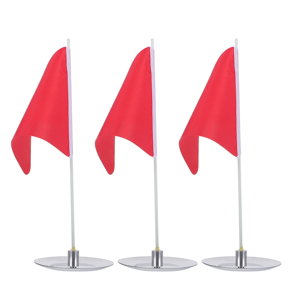 Hemoton 3 Sets Golf Practice Cup with Flag Stainless Steel Golf Hole ...