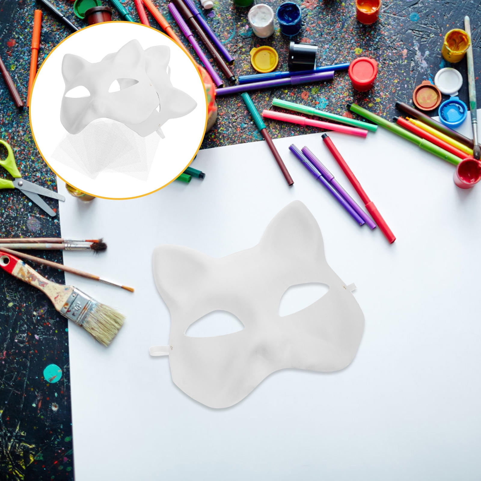 Hemoton 3 Sets Handmade Mask Mask Unpainted Mask Base Blank Mask Prop ...