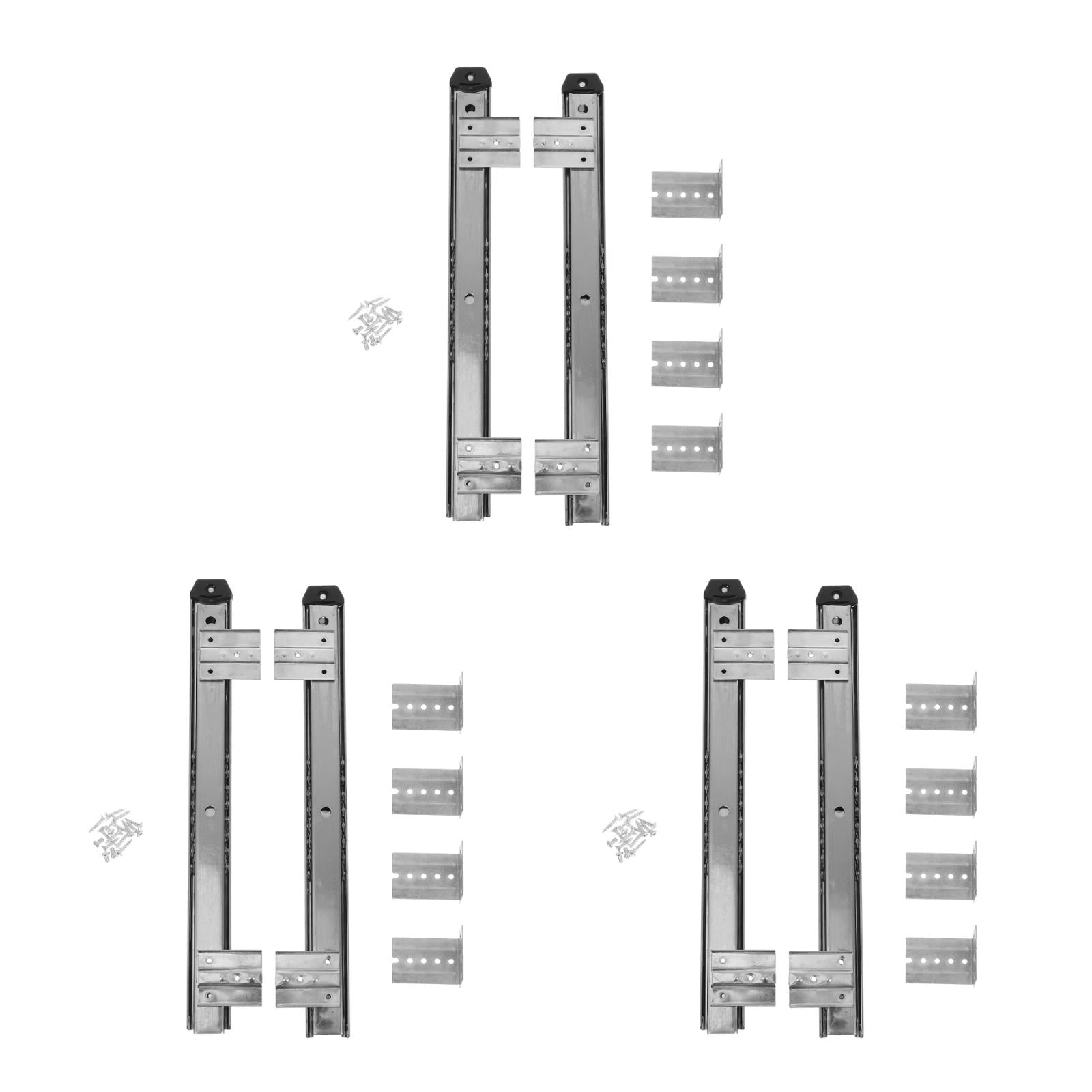 Hemoton 3 Sets Keyboard Slide Keyboard Replacement Guide Rail Computer Table Drawer Slide