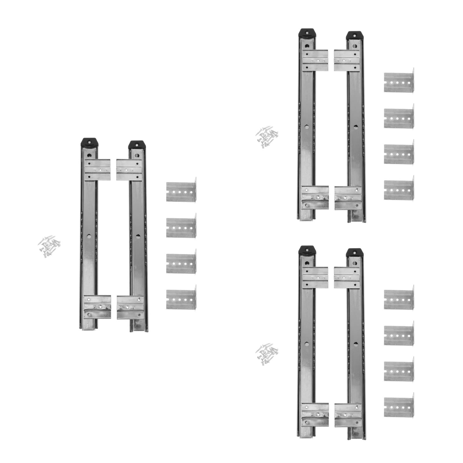 Hemoton 3 Sets Keyboard Tray Slide Drawer Rail Cabinet Glide And Slide ...