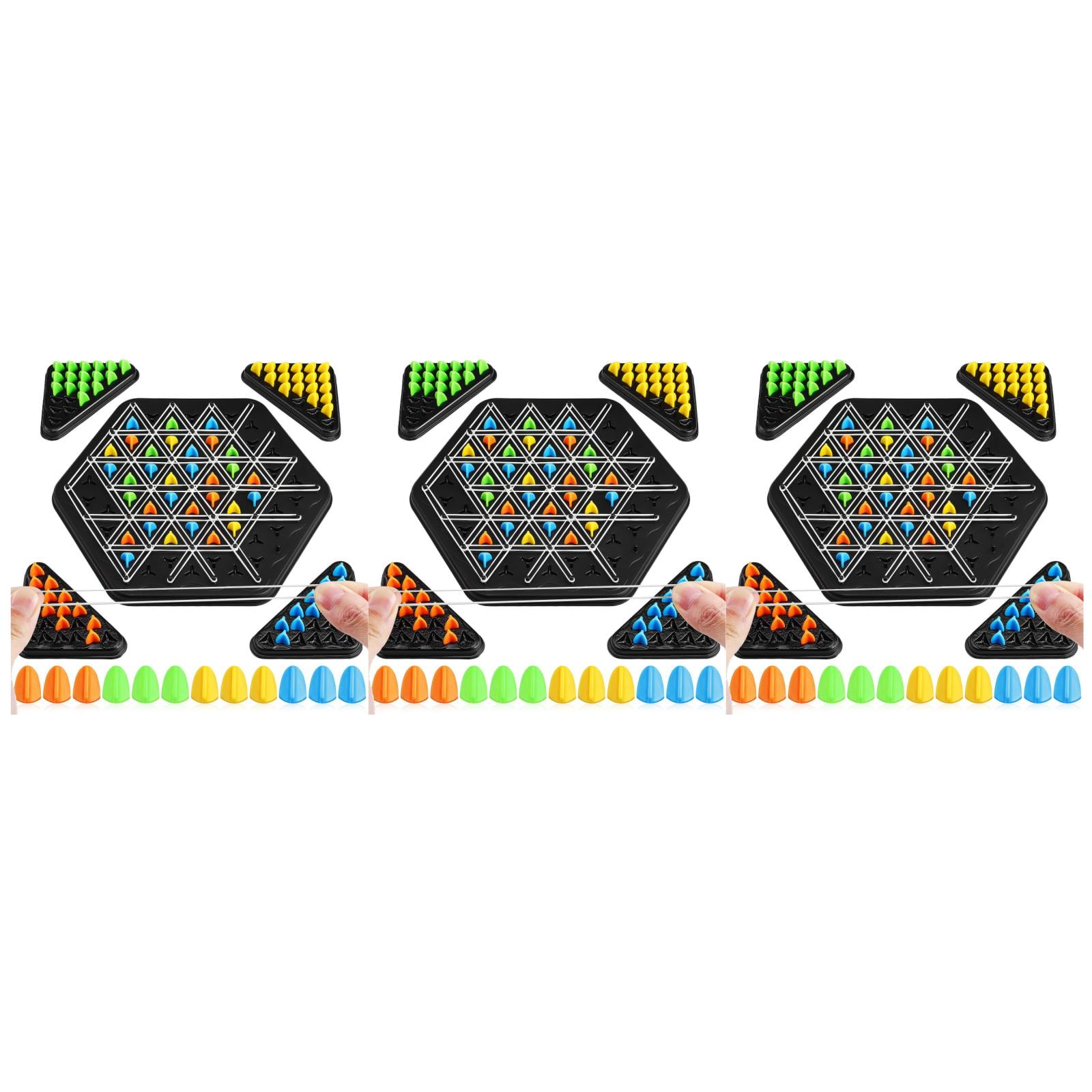 UPGRATOR Raindrops 3 Sets Chain Triangle Chess Strategic Board Game for ...