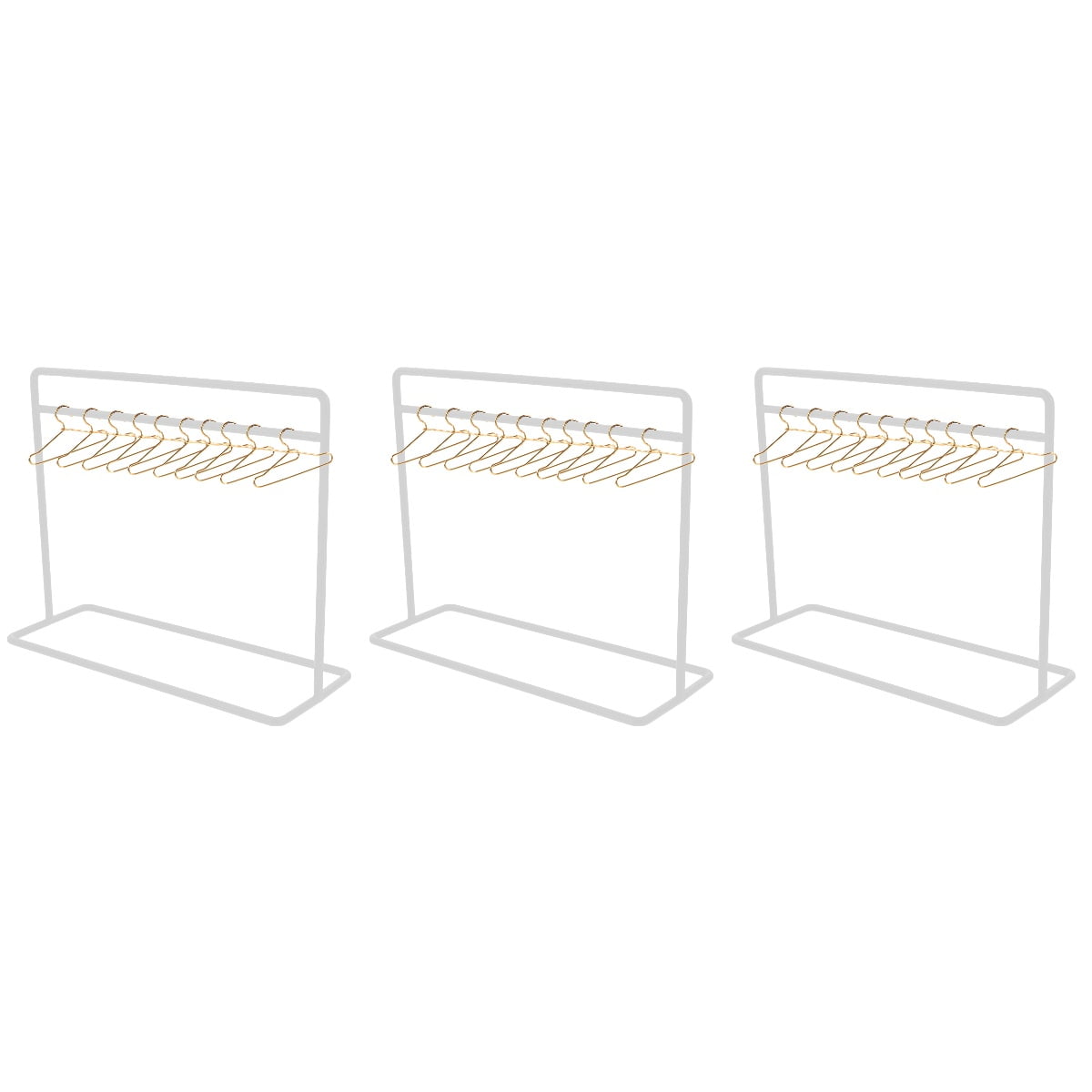 Hemoton 3 Sets of Doll Clothing Hangers Doll Apparel Rack Doll Clothes ...