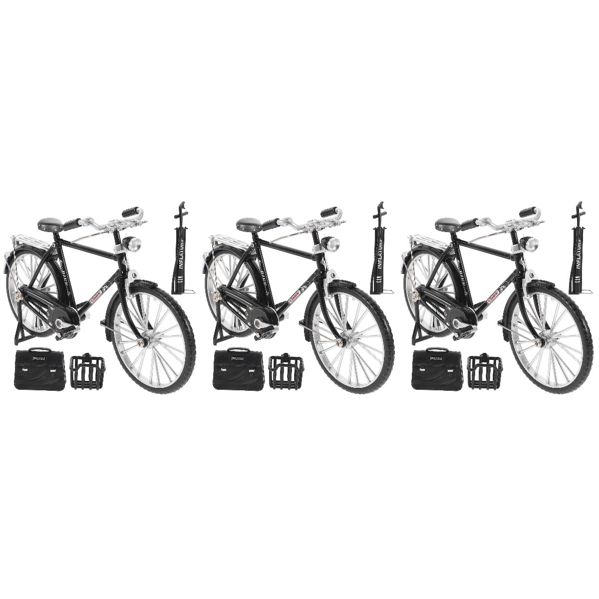 Hemoton 3 Sets of Miniature Bike Modeling Models Old-fashioned Bike ...