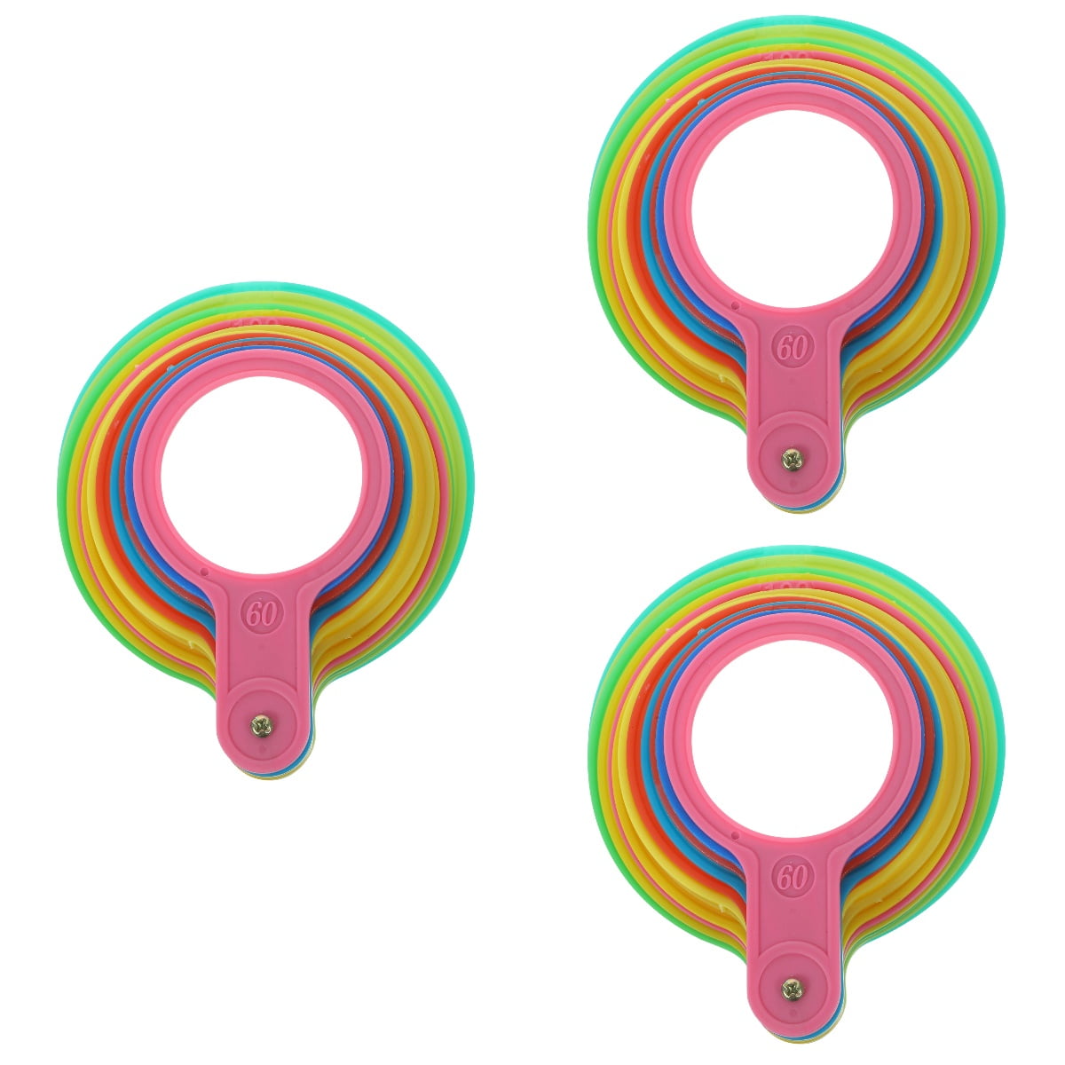 Hemoton 3 Sets of Plastic Fruits Diameter Measuring Lap Fruits ...