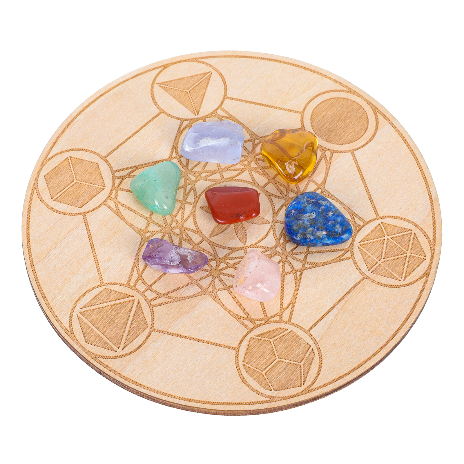Hemoton 3 Sets of Seven Chakra Stones Natural Crystals Set Crystal ...