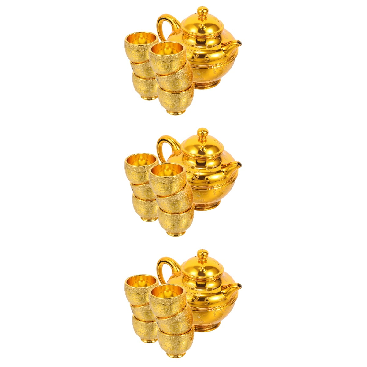 Hemoton 3 Sets of Tea Cups Altar Cups Teapot Set Water Offering Cup ...