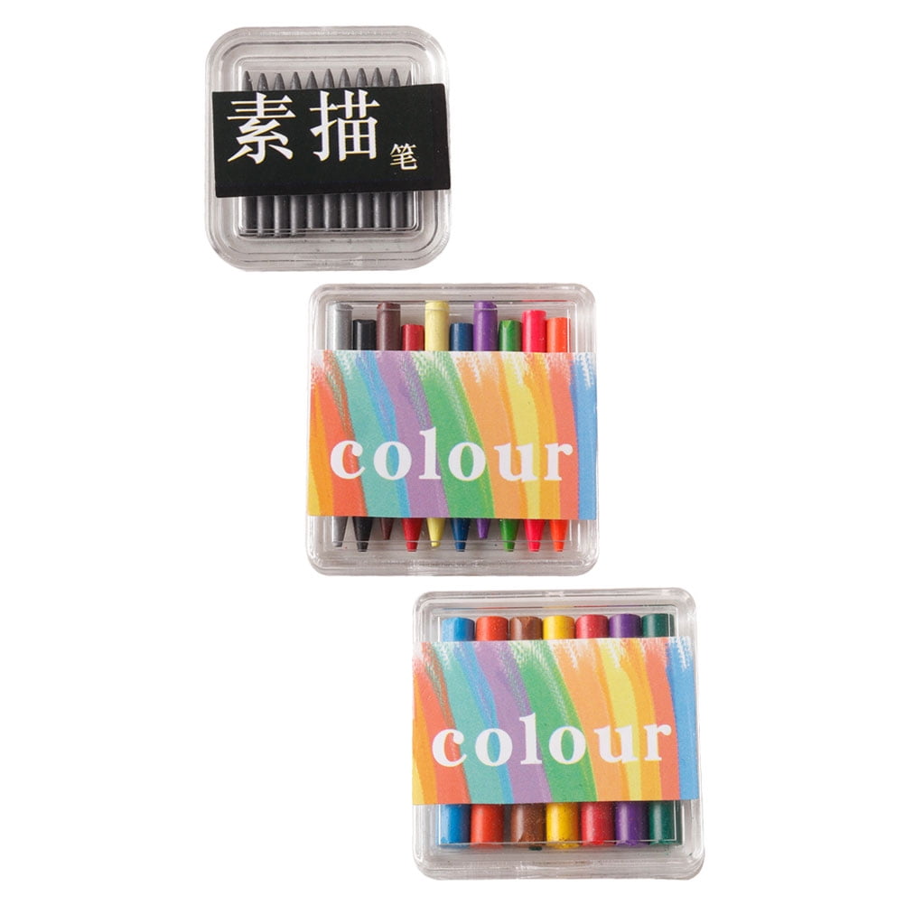 Hemoton Miniature Crayons for Landscape Sketching, 3 Boxes of Mini ...