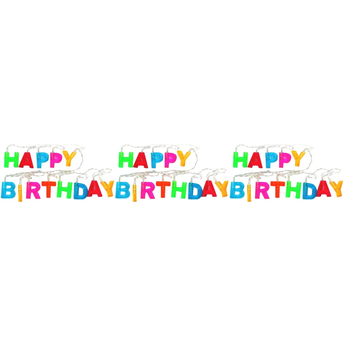 Hemoton 3 pcs 13M Long LED Letter Lamp String Birthday Party Decorative ...