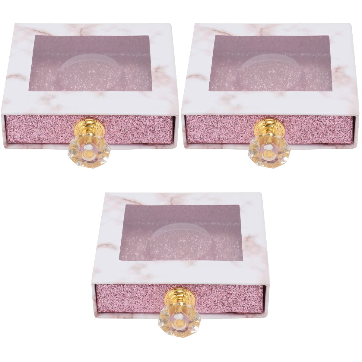Hemoton 3 pcs Empty Eyelash Case Pull Out Eyelashes Box Paper Lash Box ...