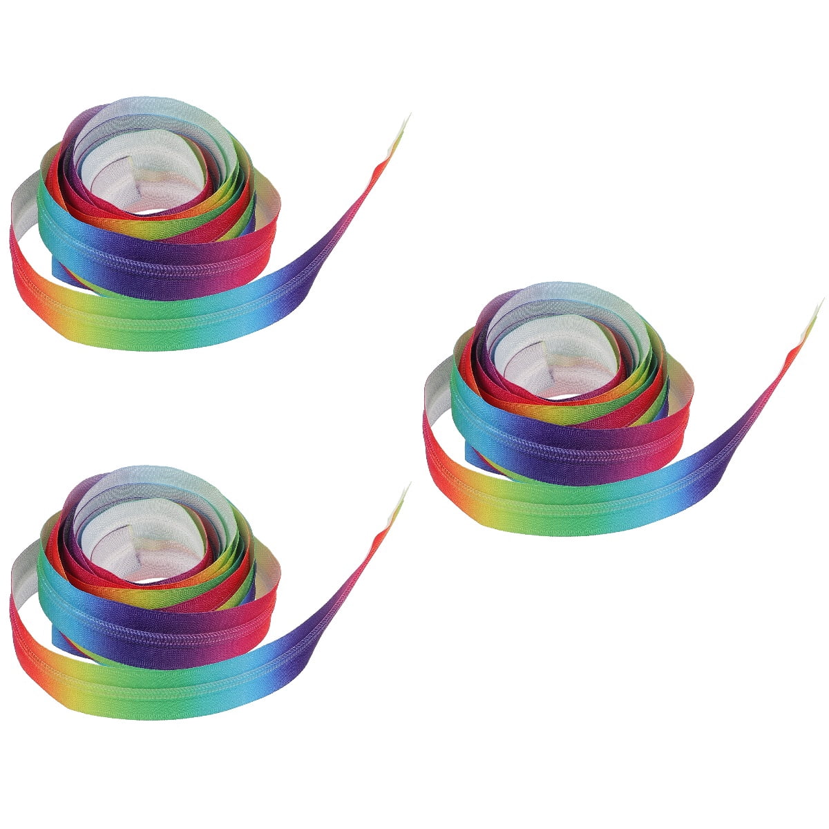 Hemoton 3 pcs Rainbow Color Nylon Yard Zipper Clothing Coil Zipper ...