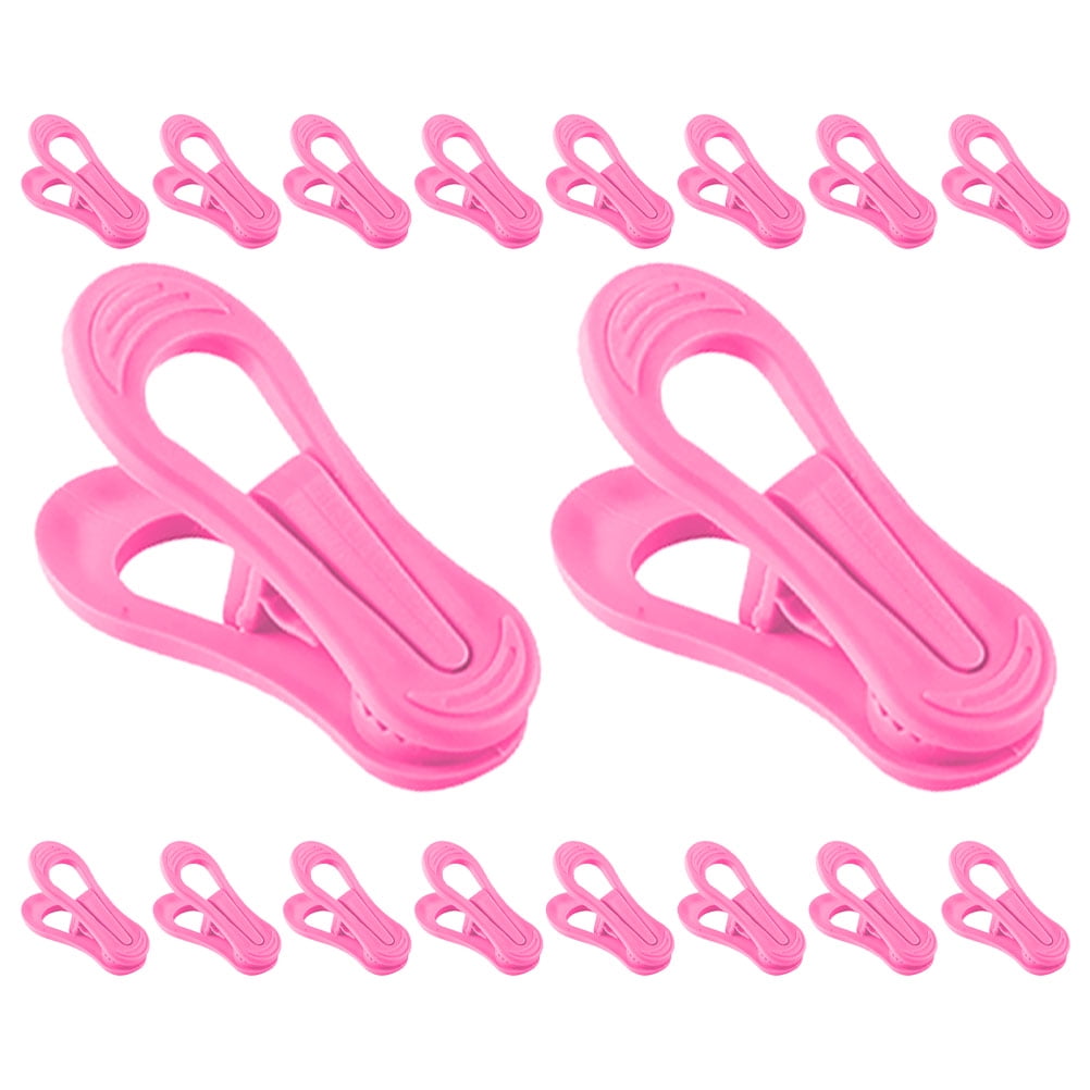 HEMOTON Plastic Hanger Clips with Large WindProof Pins for Securing ...