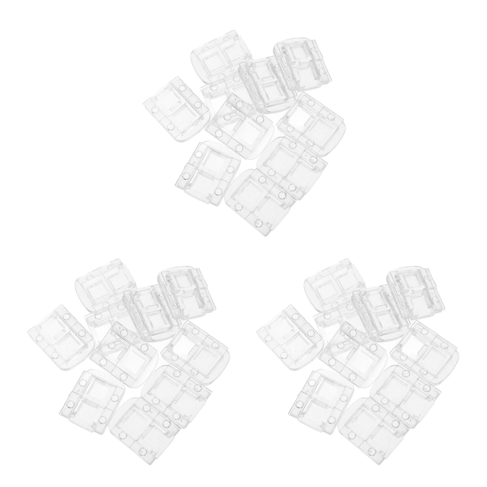 Hemoton 30 Sets Mini Hinge Hasp Acrylic Hasp with Buckle Box Clear ...