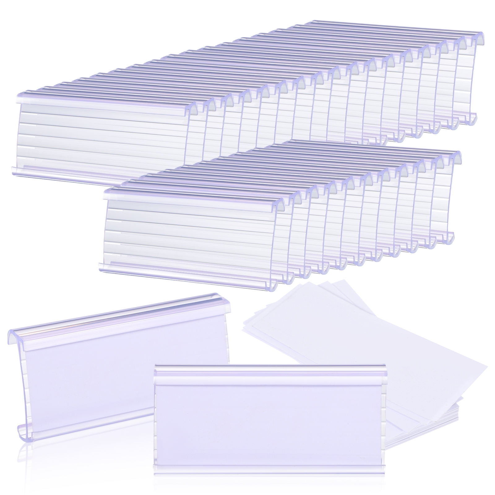 Hemoton 30 Sets Transparent Wire Rack Labels for Shelves 7.6x3.5x1.2 cm ...