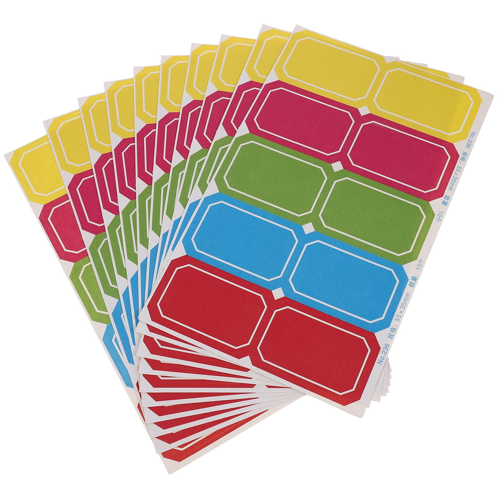 Hemoton 30 Sheets Portable Name Tags Colorful Price Tag Colorful Name ...