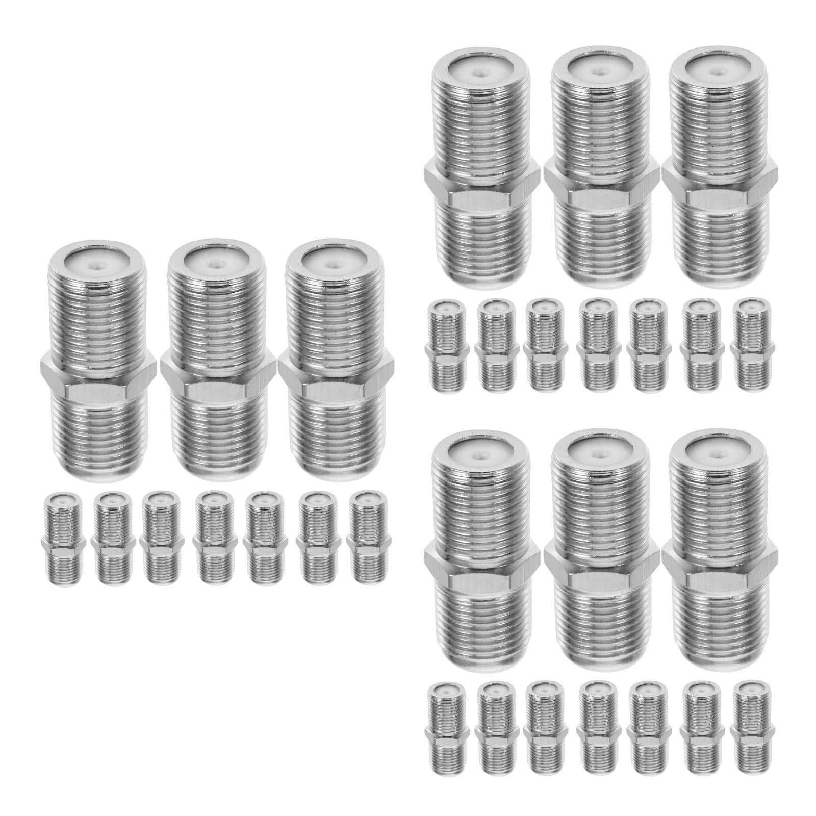 Hemoton 30 pcs Coaxial Cable Connectors F-type Female to Female Coax ...