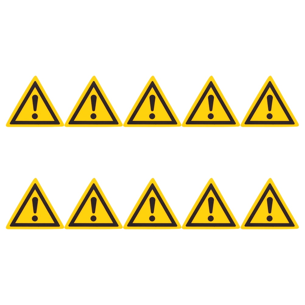 Hemoton 30 pcs Exclamation Mark Signs Fence Warning Stickers Triangle ...