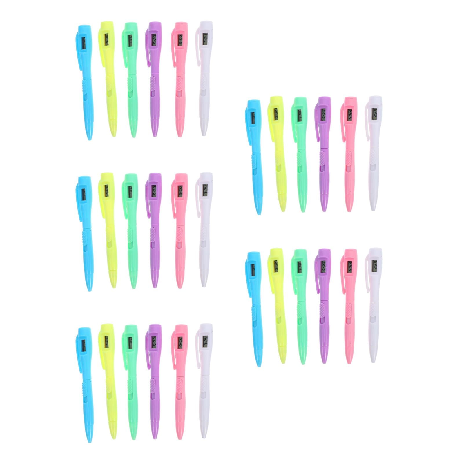 Hemoton 30 pcs Note-Taking Exams Pen Time Clock Pen Electronic Watch ...