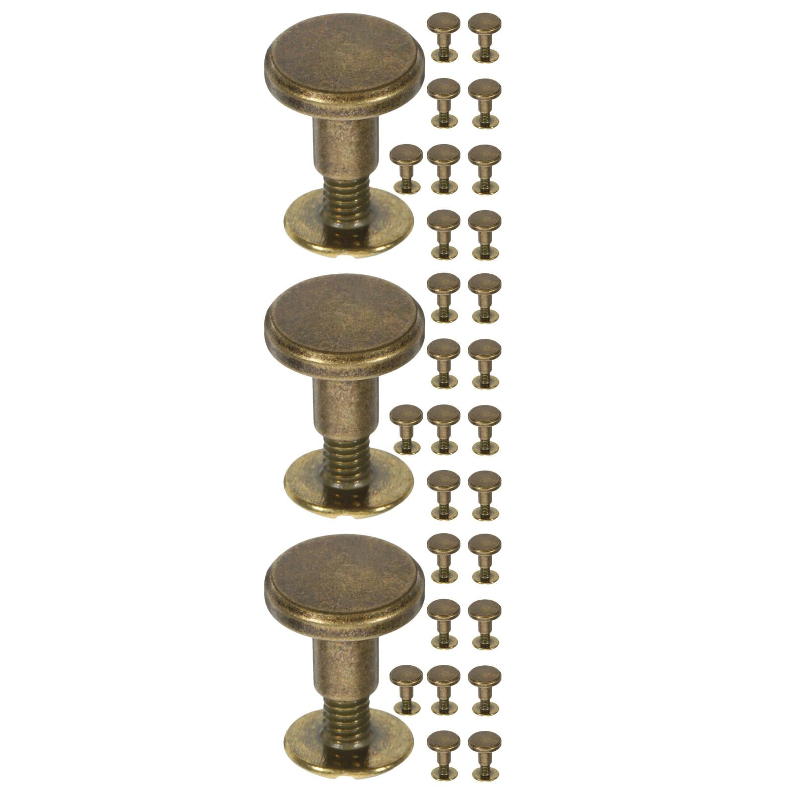 UPGRATOR WORGEOUS 30 pcs Round Flat Head Rivets for Binding Post Screw ...