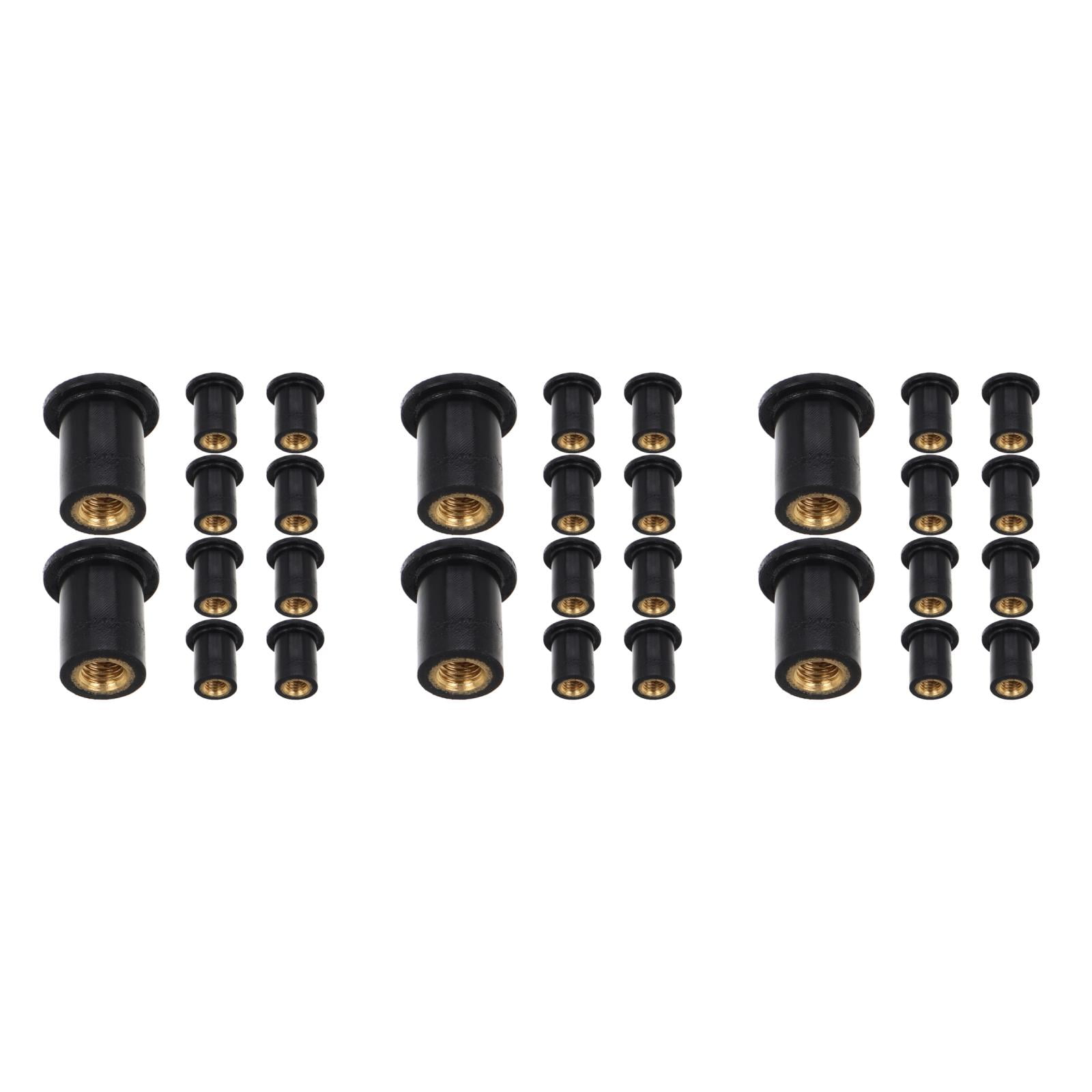 Hemoton 30 pcs Small Plastic Well Nuts Brass Insert Expansion Nut For Motorcycle Plastic Well ...