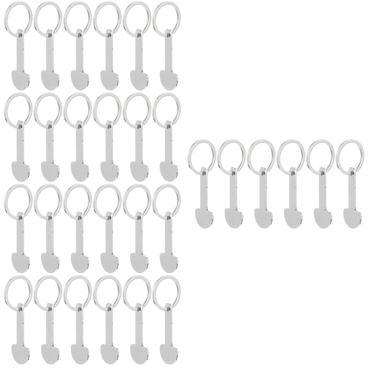 Hemoton 30 pcs Trolley Tokens Key Ring Metal Small Tokens Shopping Cart ...