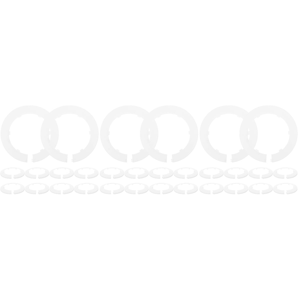 EXHUMKY Home Use White Plastic Wall Flange Cover for Sink Drains Shower ...