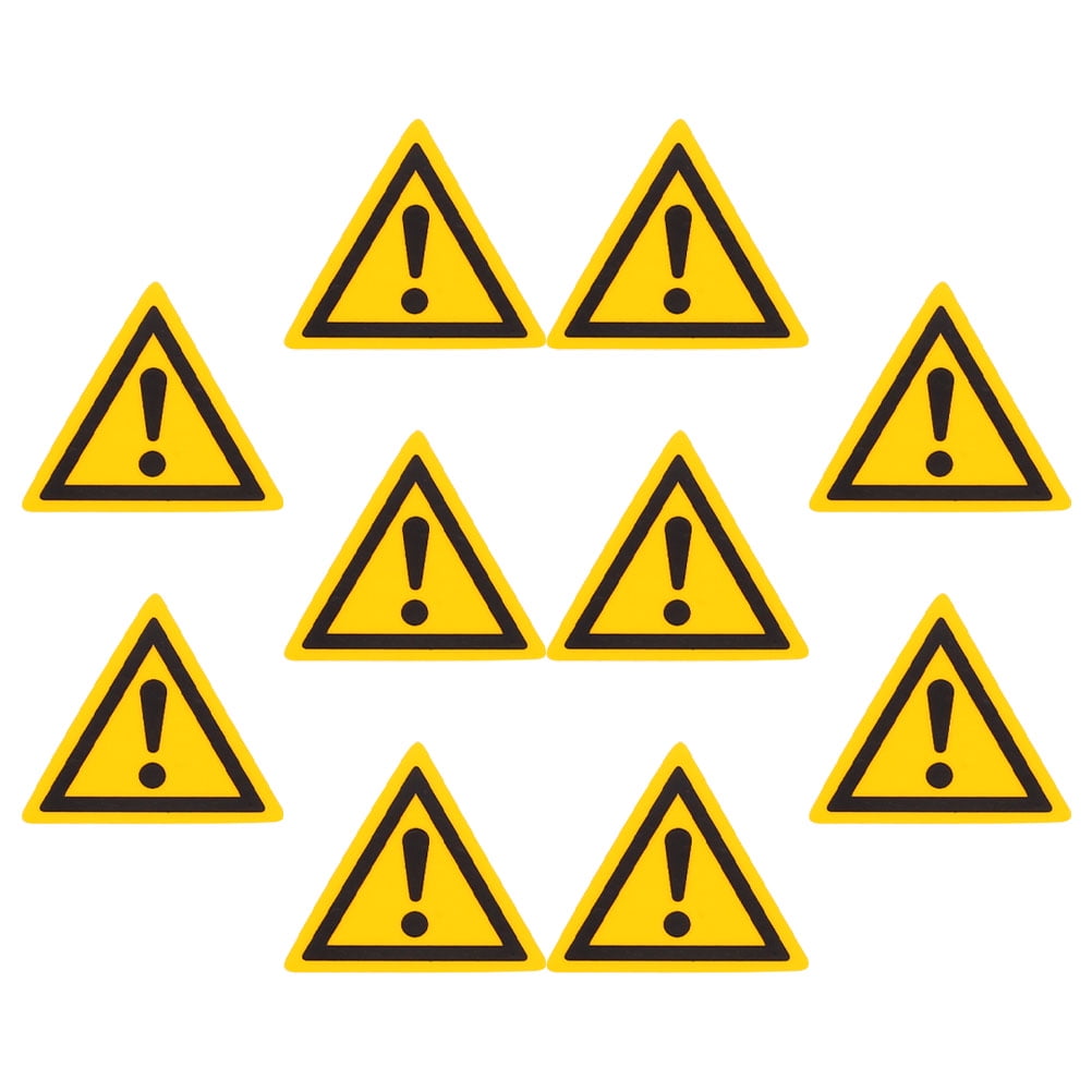 Hemoton 30 pcs Warning Stickers Signage Exclamation Mark Warning Sign ...
