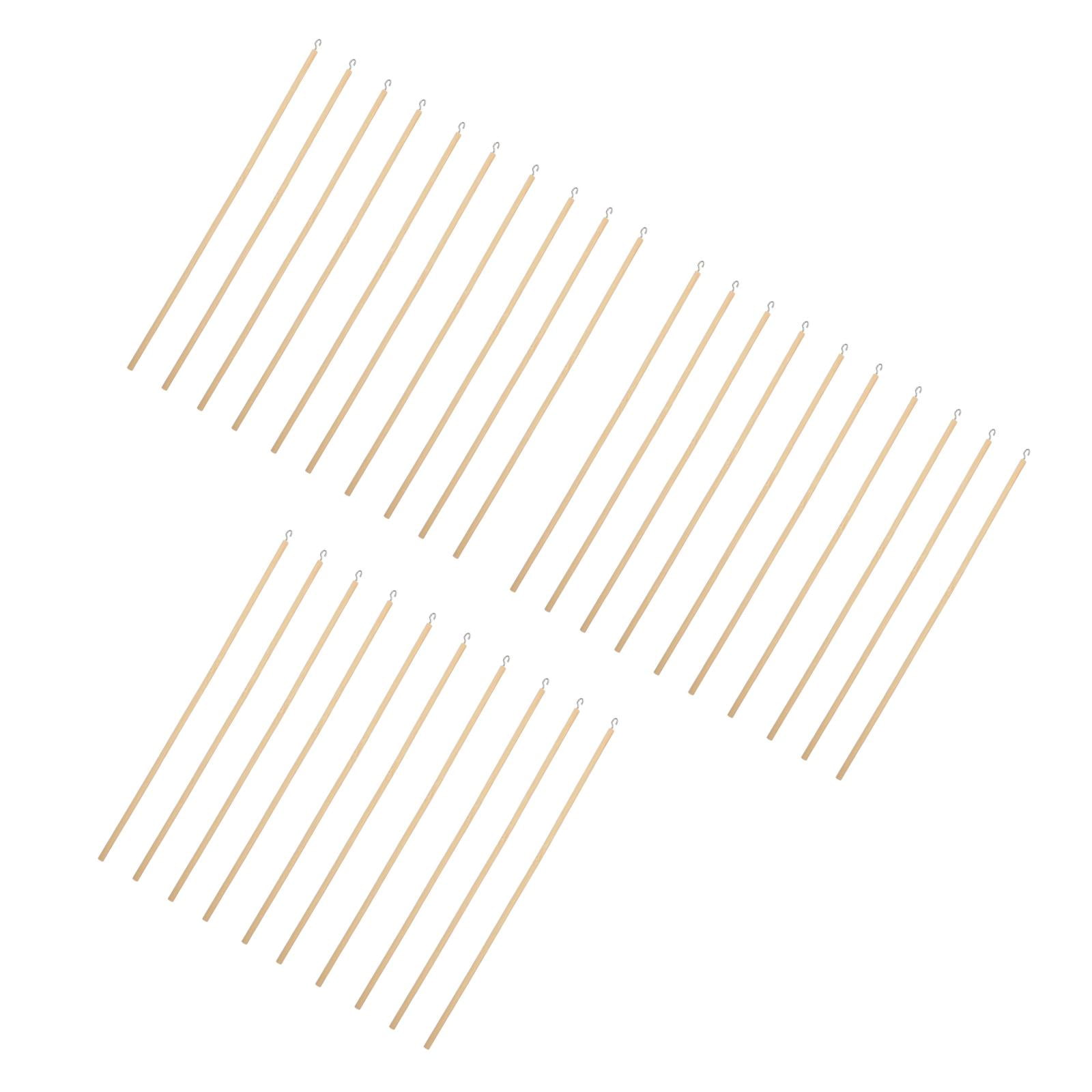 Hemoton 30 pcs Wooden Craft Rods with Opening Hook For Diy Wood ...