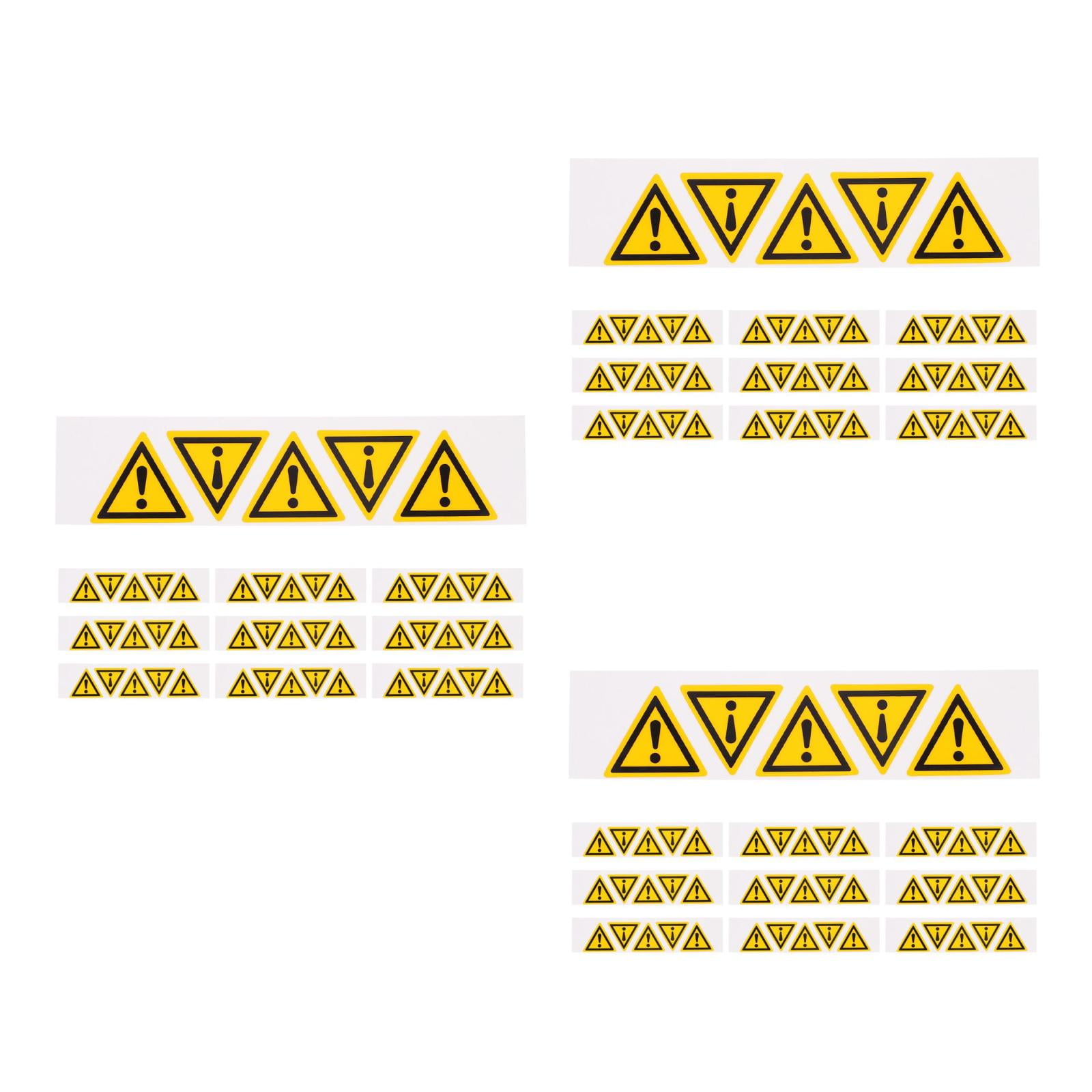 Hemoton 30 pcs Yellow Exclamation Mark Signs Car Warning Sticker ...