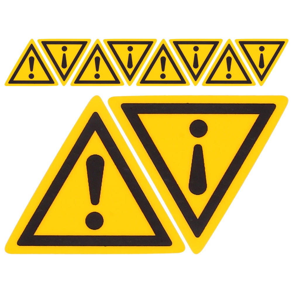 Hemoton 30 pcs Yellow Exclamation Mark Signs Car Warning Sticker ...
